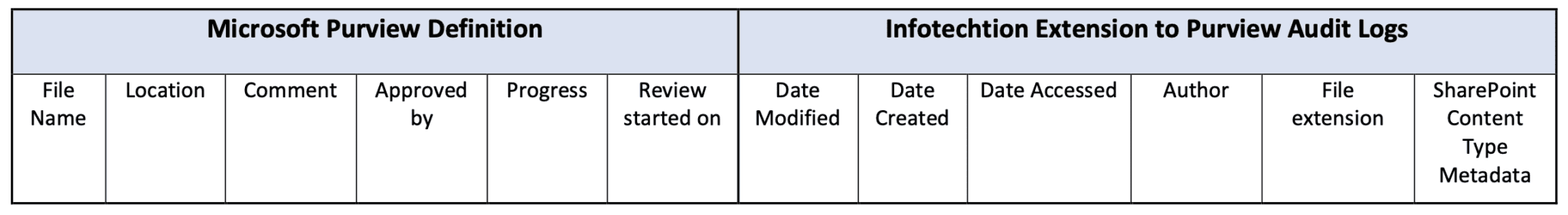 Extend the Purview Audit Log - Infotechtion