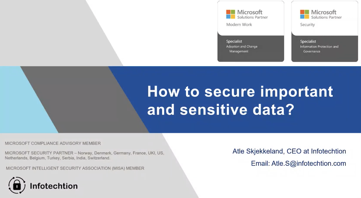How to best secure important and sensitive data? - Infotechtion