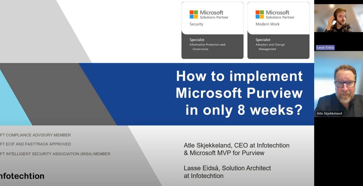 Video: How to implement Microsoft Purview in only 8 weeks - Infotechtion